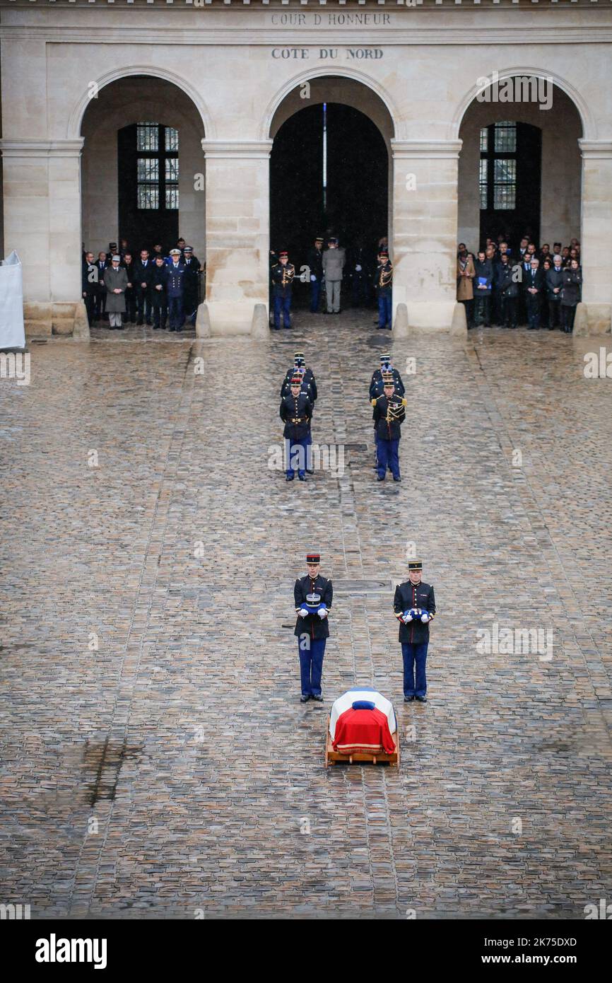 Paris, FRANCE ; CEREMONIE D' HOMMAGE NATIONAL AU LIEUTENANT COLONEL ...