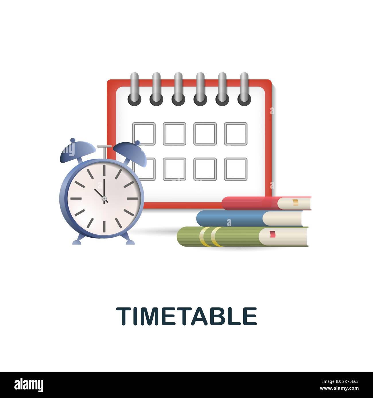 Timetable icon. 3d illustration from back to school collection ...