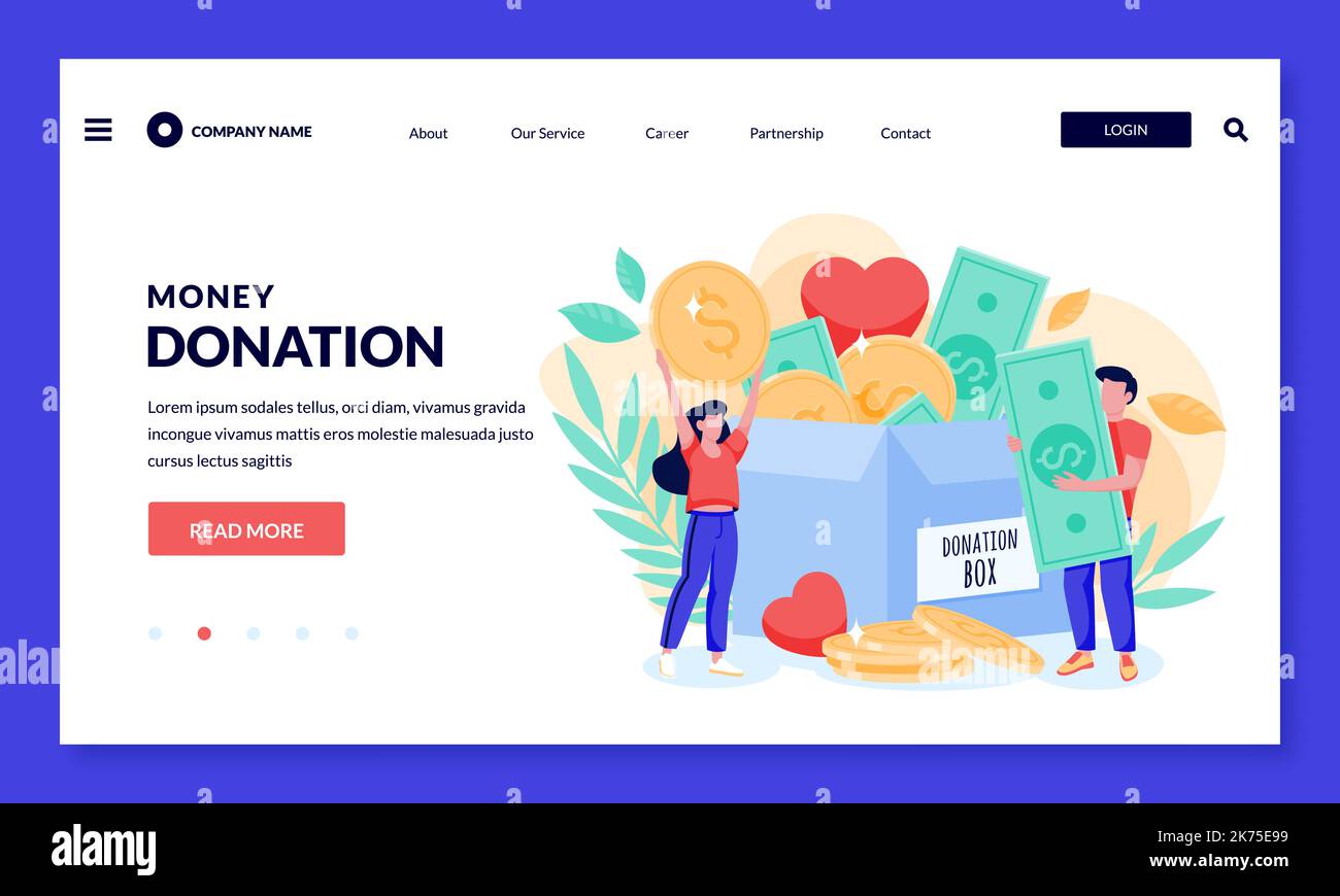 Financial fund donation, volunteering support concept. Volunteer people donating money for ...