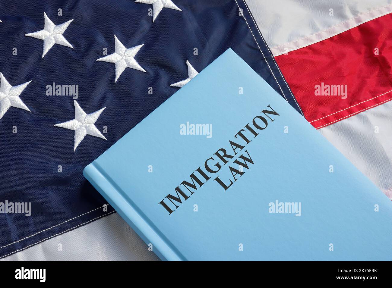 The immigration law is on the US flag Stock Photo - Alamy