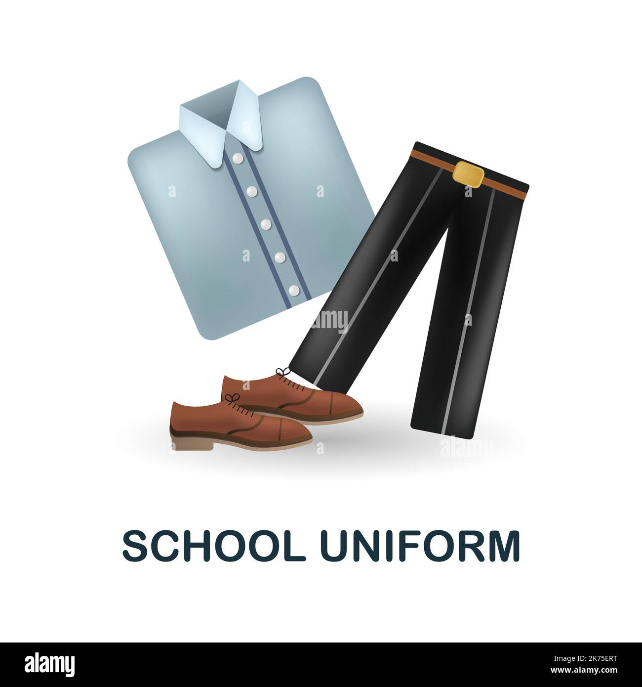 School Uniform icon. 3d illustration from back to school collection ...