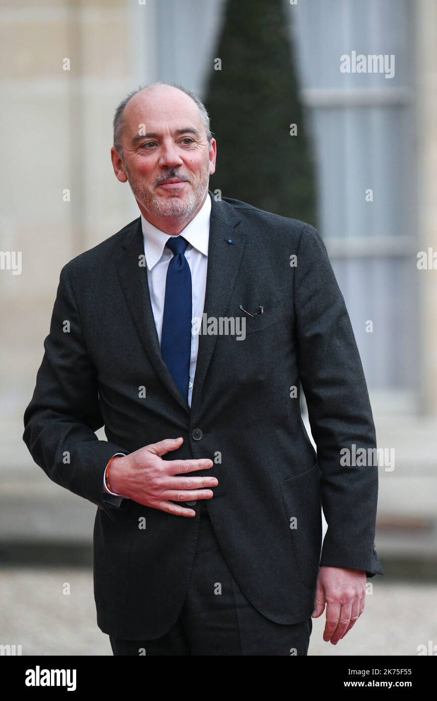 Orange CEO Stephane Richard arrives for an official dinner at the ...