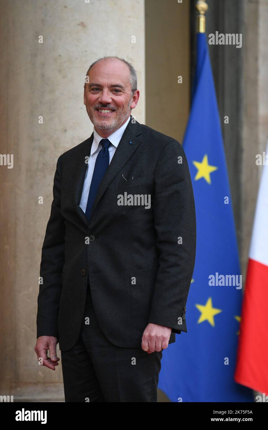 Orange CEO Stephane Richard arrives for an official dinner at the ...