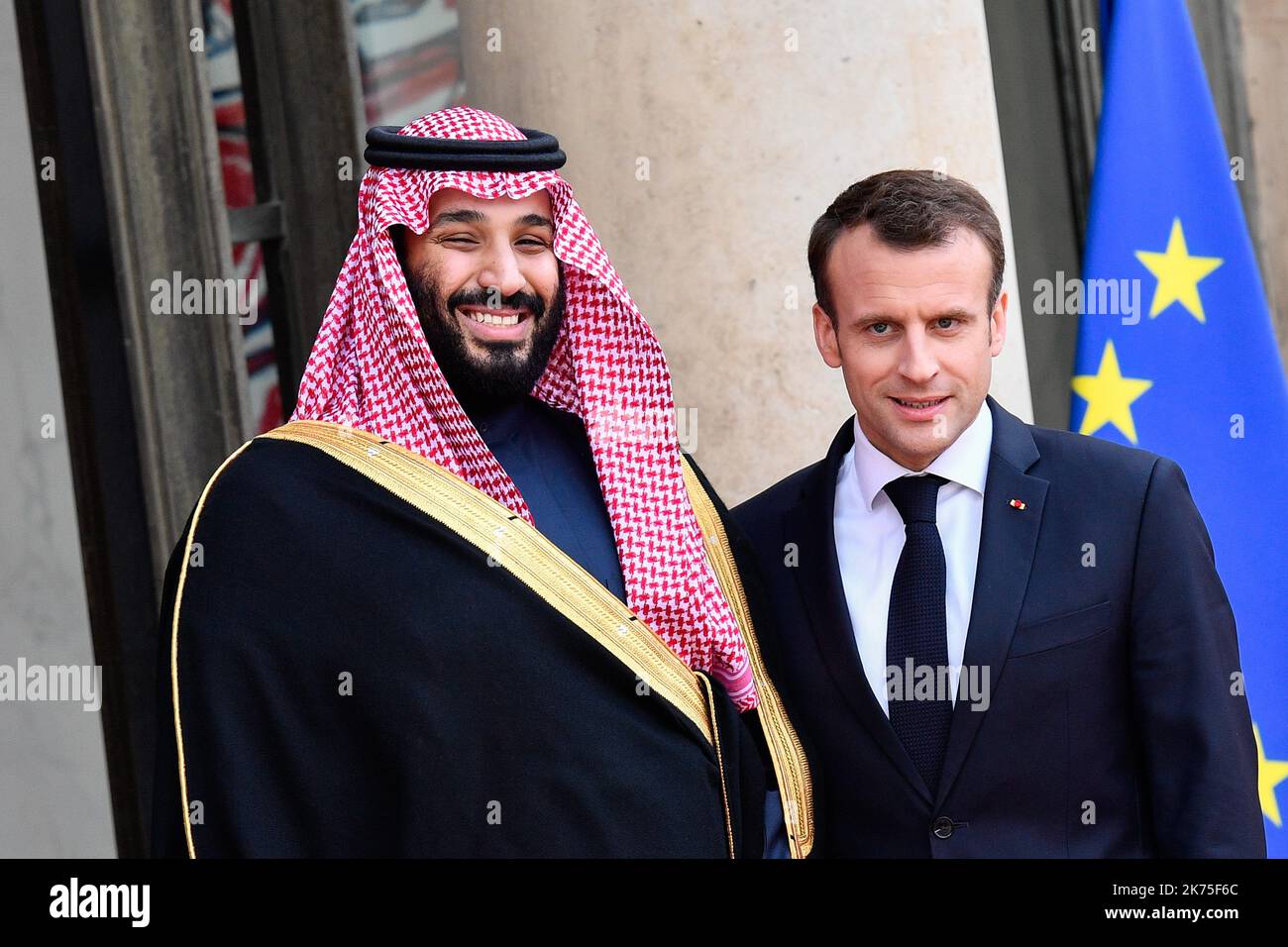 The President of the Republic, Emmanuel Macron received the Hereditary ...