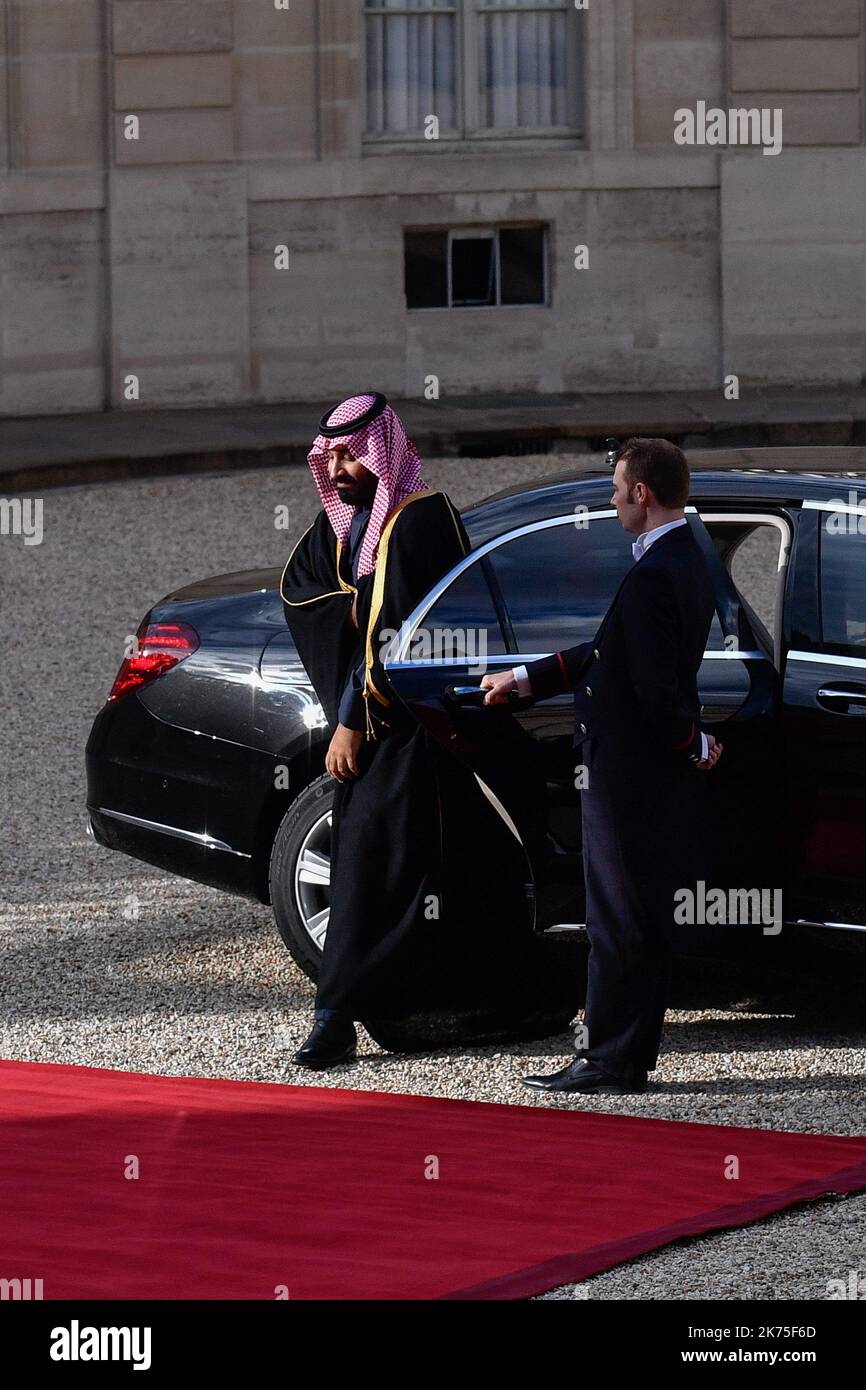 Crown Prince Mohammed Bin Salman Bin Abdulaziz Al Saoud at the Elysee ...