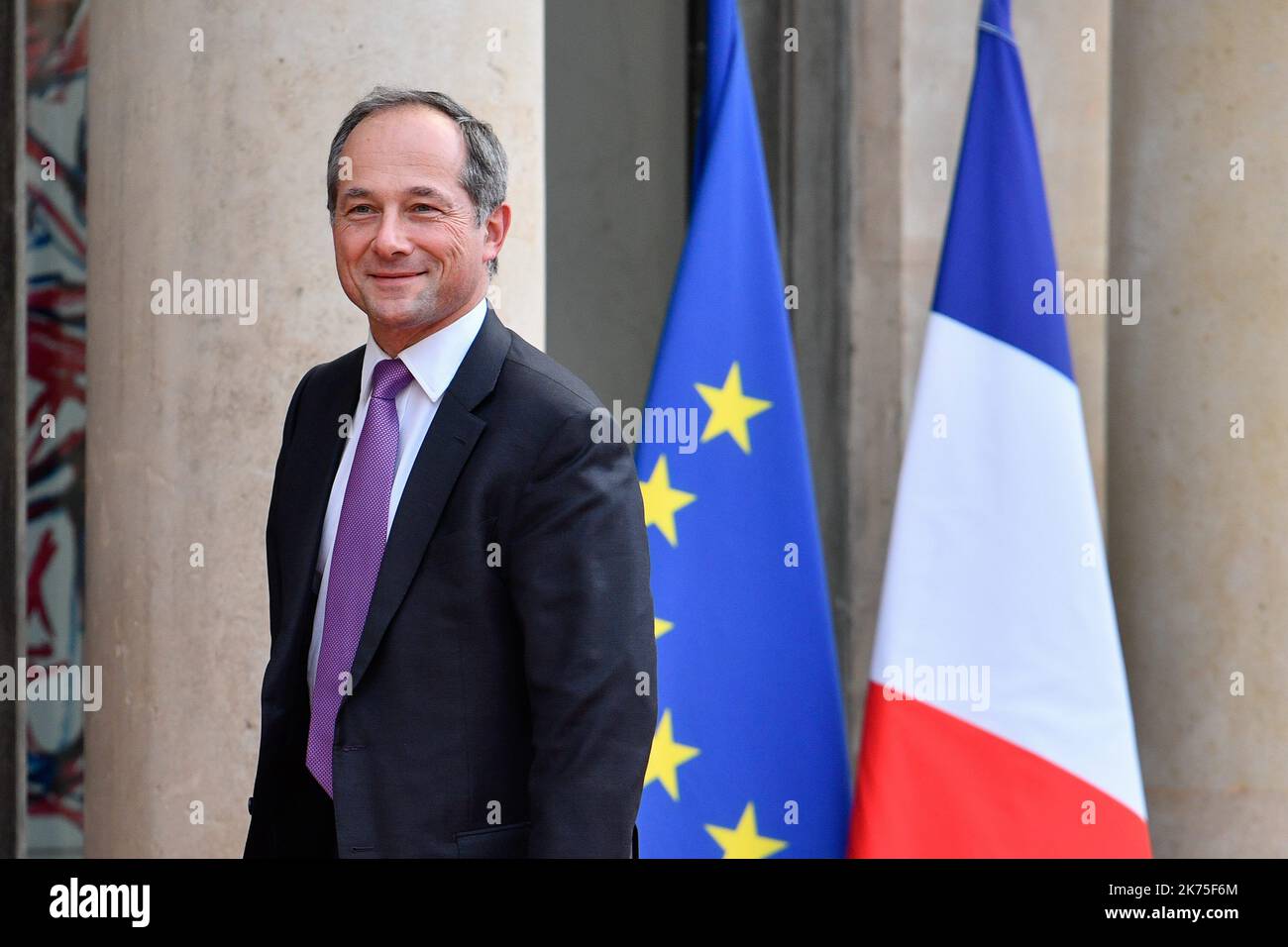 Frederic Oudea, CEO of Societe Generale, arrives for an official dinner ...