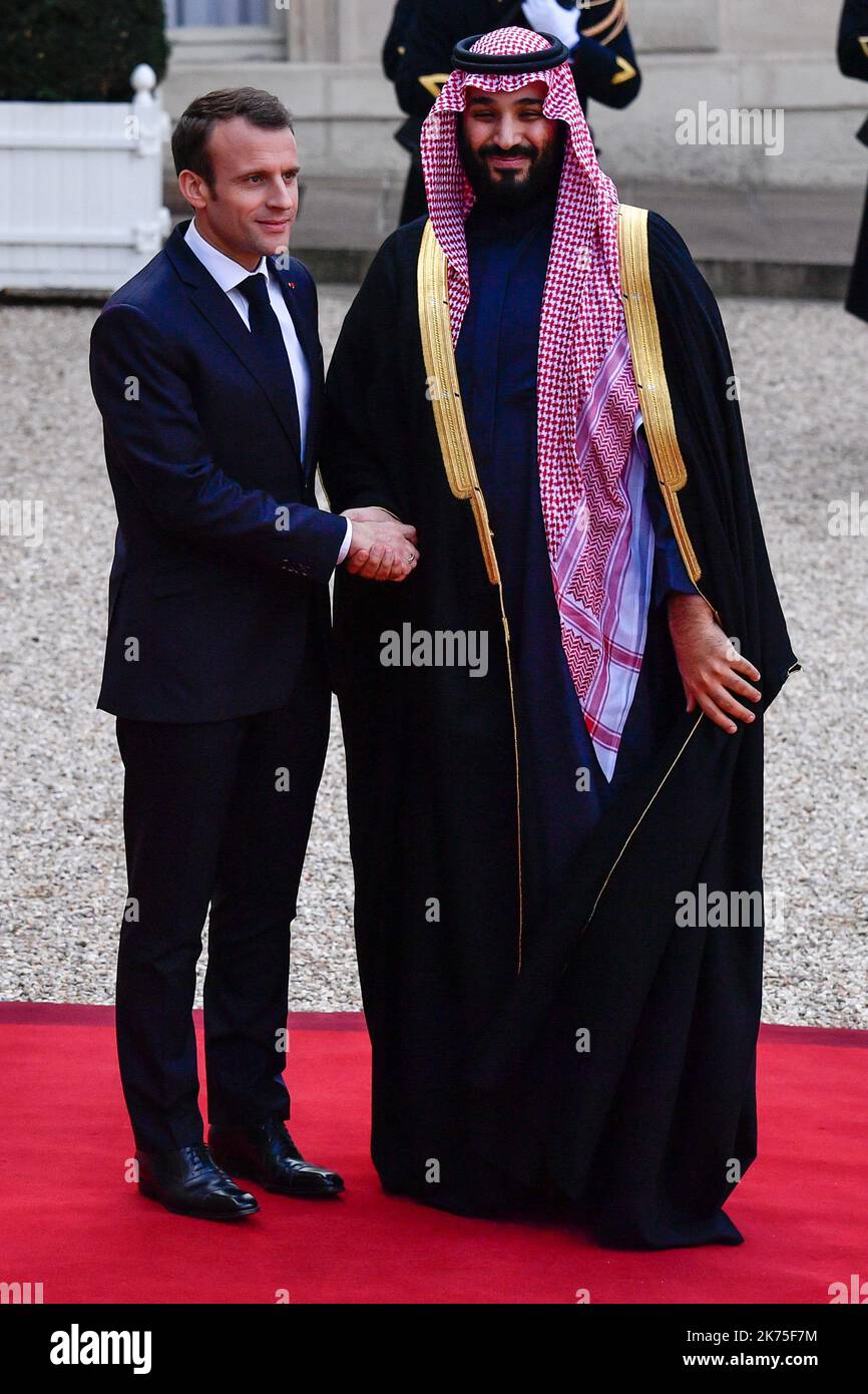 The President of the Republic, Emmanuel Macron received the Hereditary ...