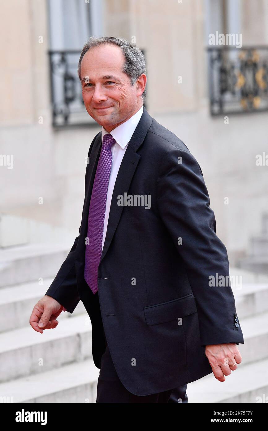 Frederic Oudea, CEO of Societe Generale, arrives for an official dinner ...