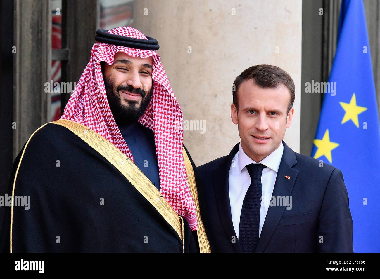 The President of the Republic, Emmanuel Macron received the Hereditary ...