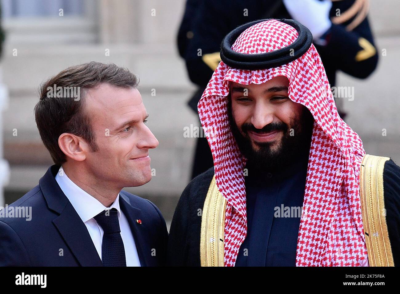 The President of the Republic, Emmanuel Macron received the Hereditary ...