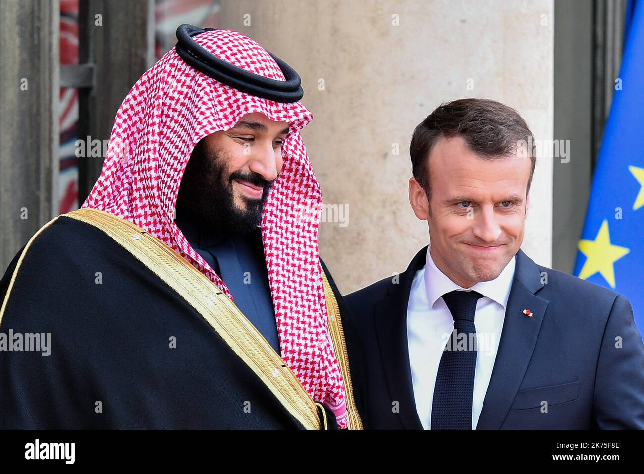 The President of the Republic, Emmanuel Macron received the Hereditary ...