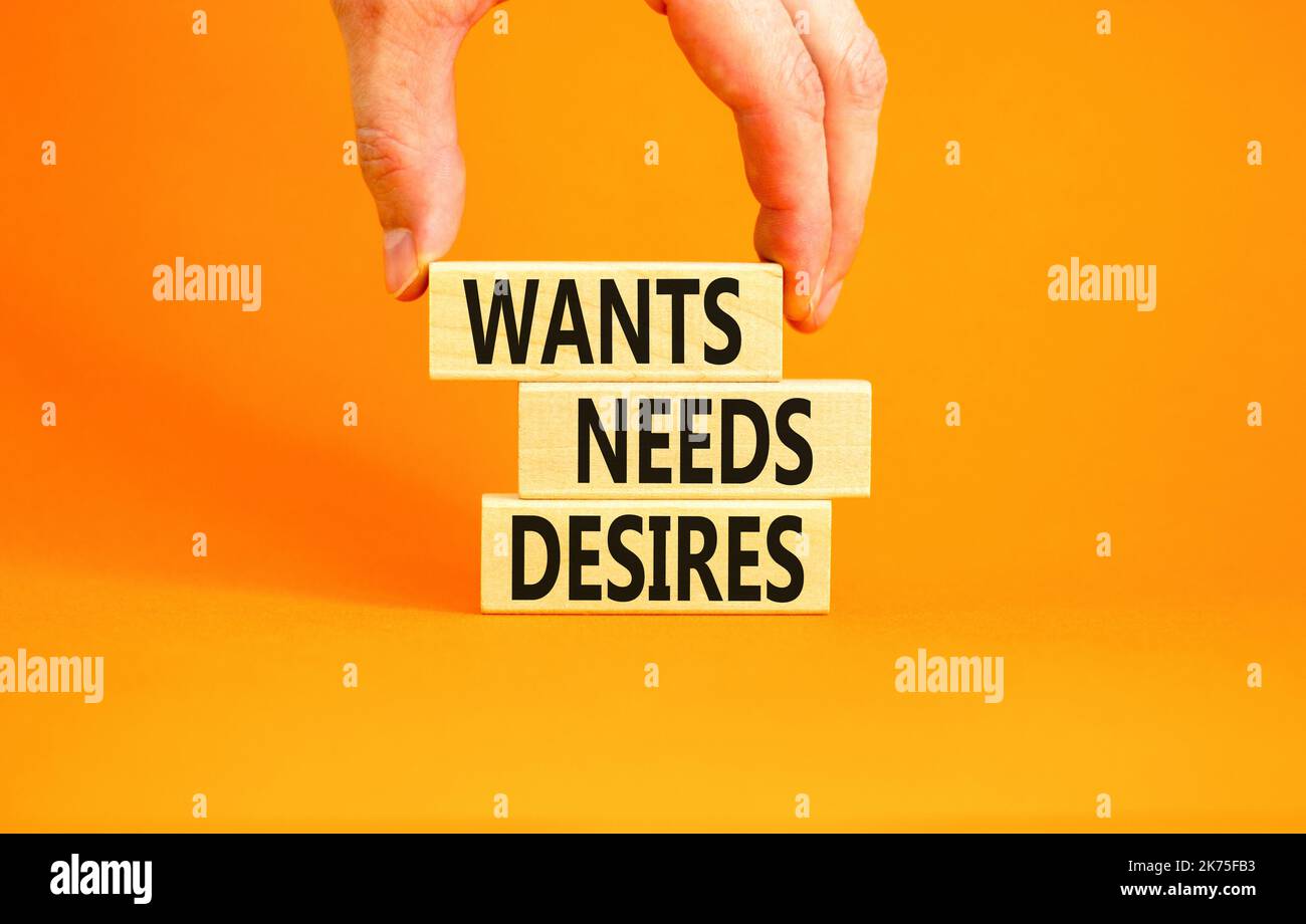 Wants needs and desires symbol. Concept words Wants Needs Desires on ...