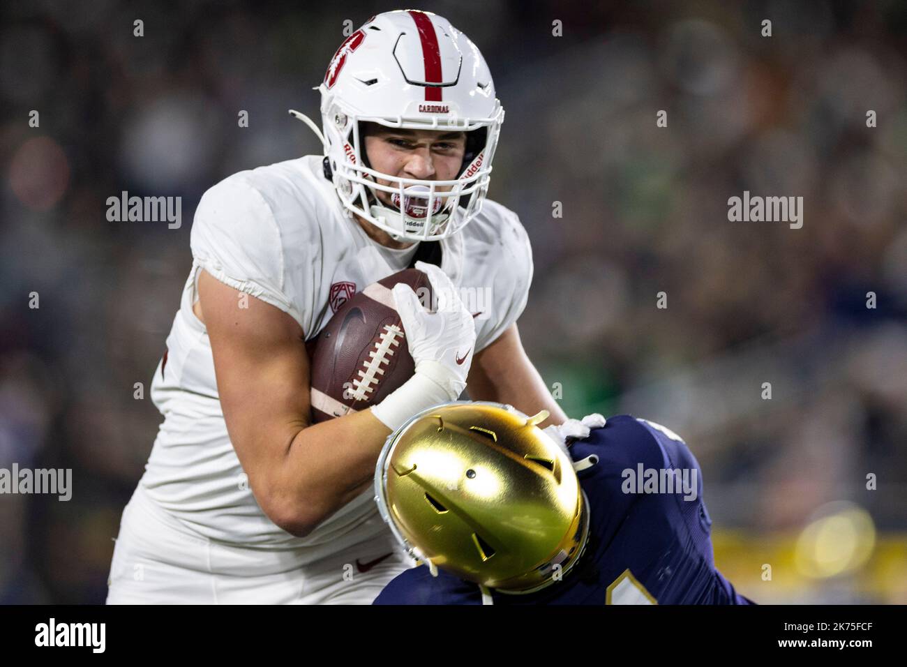 South Bend, Indiana, USA. 15th Oct, 2022. Stanford tight end Benjamin ...