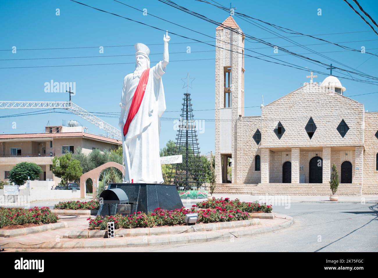 30/07/2017 - Lebanon / Qaa - Church of Saint-Maroun in the village ...