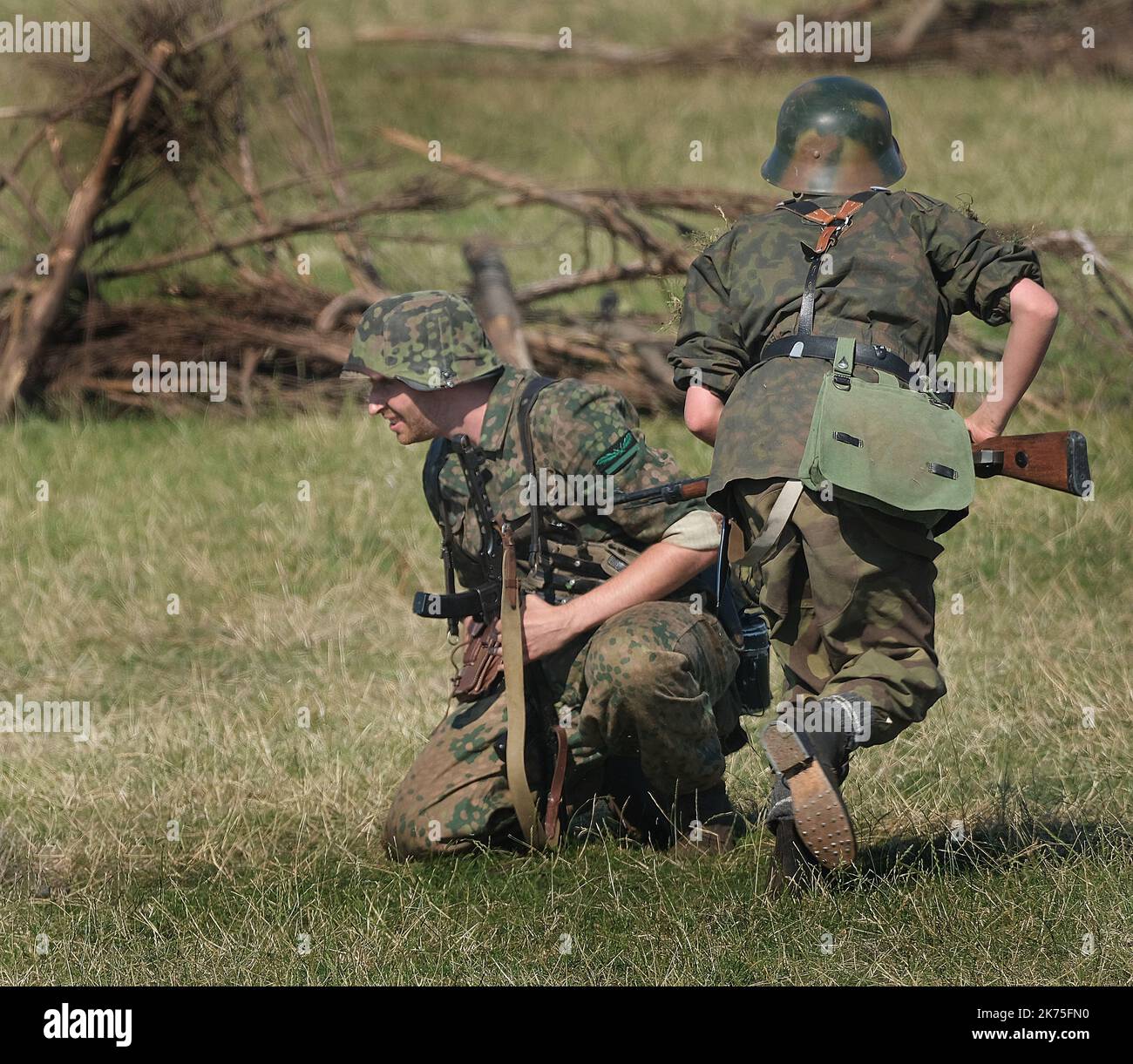 0The Yorkshire Wartime Experience show. Leeds, UK, August 2022. Military Re-enactment with ...