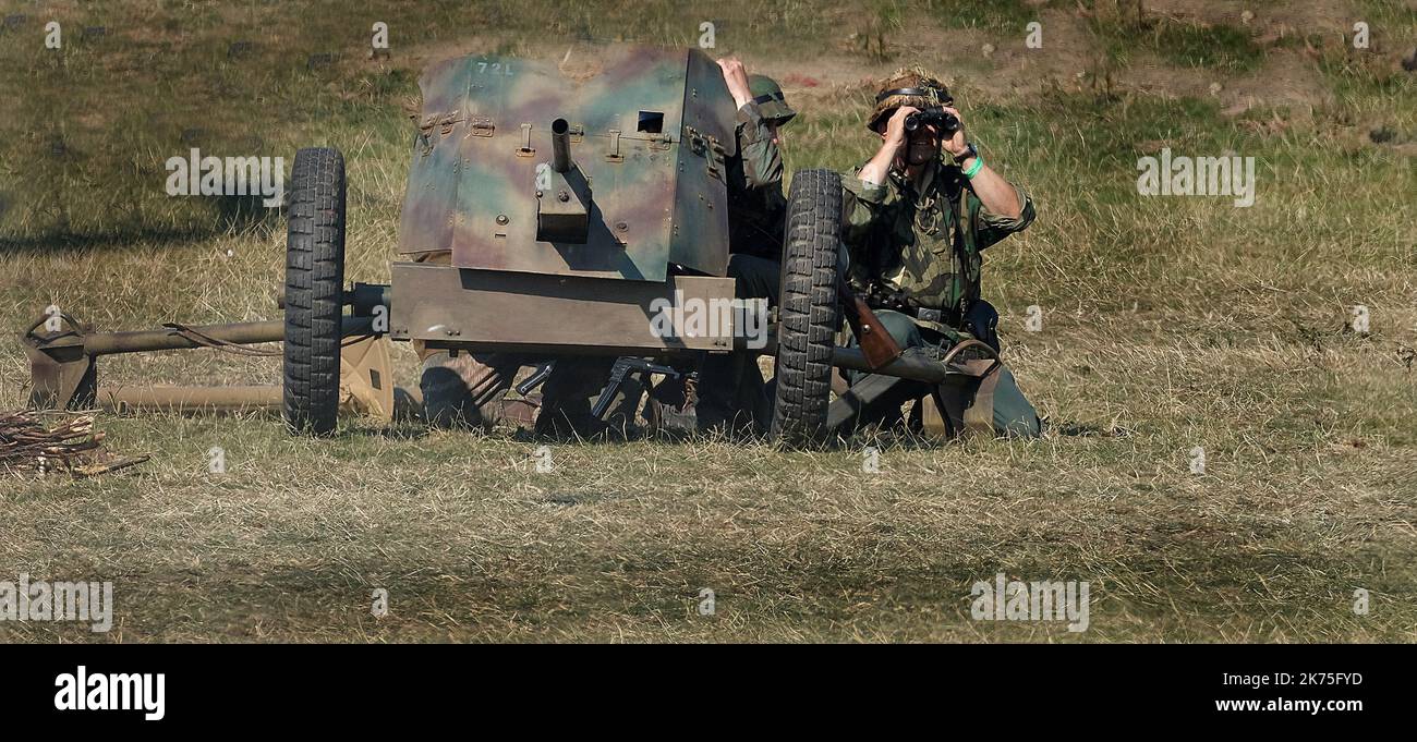 0The Yorkshire Wartime Experience show. Leeds, UK, August 2022. Military Re-enactment with ...