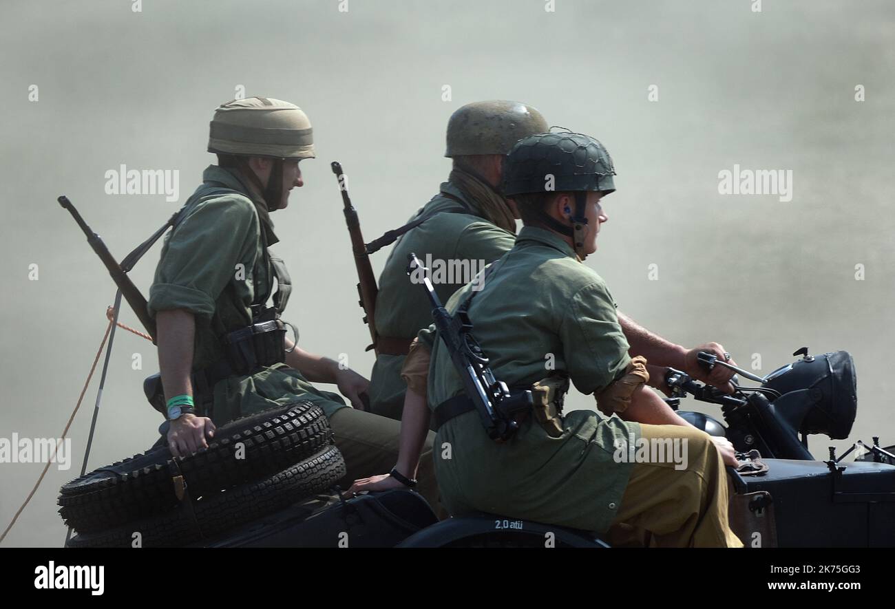 0The Yorkshire Wartime Experience show. Leeds, UK, August 2022. Military Re-enactment with ...