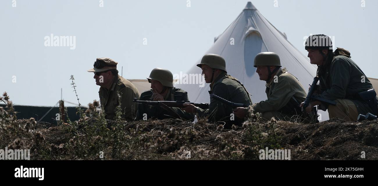 0The Yorkshire Wartime Experience show. Leeds, UK, August 2022. Military Re-enactment with ...