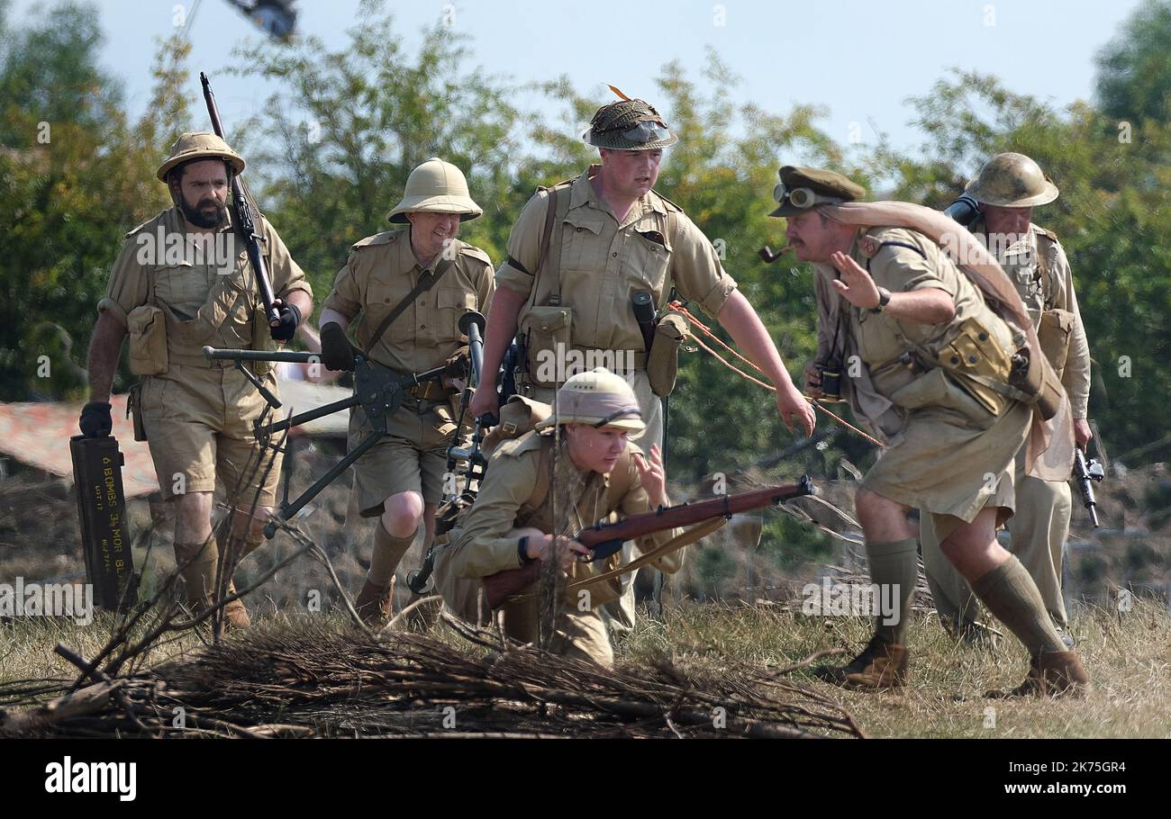 0The Yorkshire Wartime Experience show. Leeds, UK, August 2022. Military Re-enactment with ...
