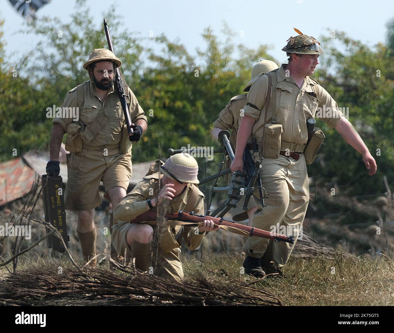0The Yorkshire Wartime Experience show. Leeds, UK, August 2022. Military Re-enactment with ...