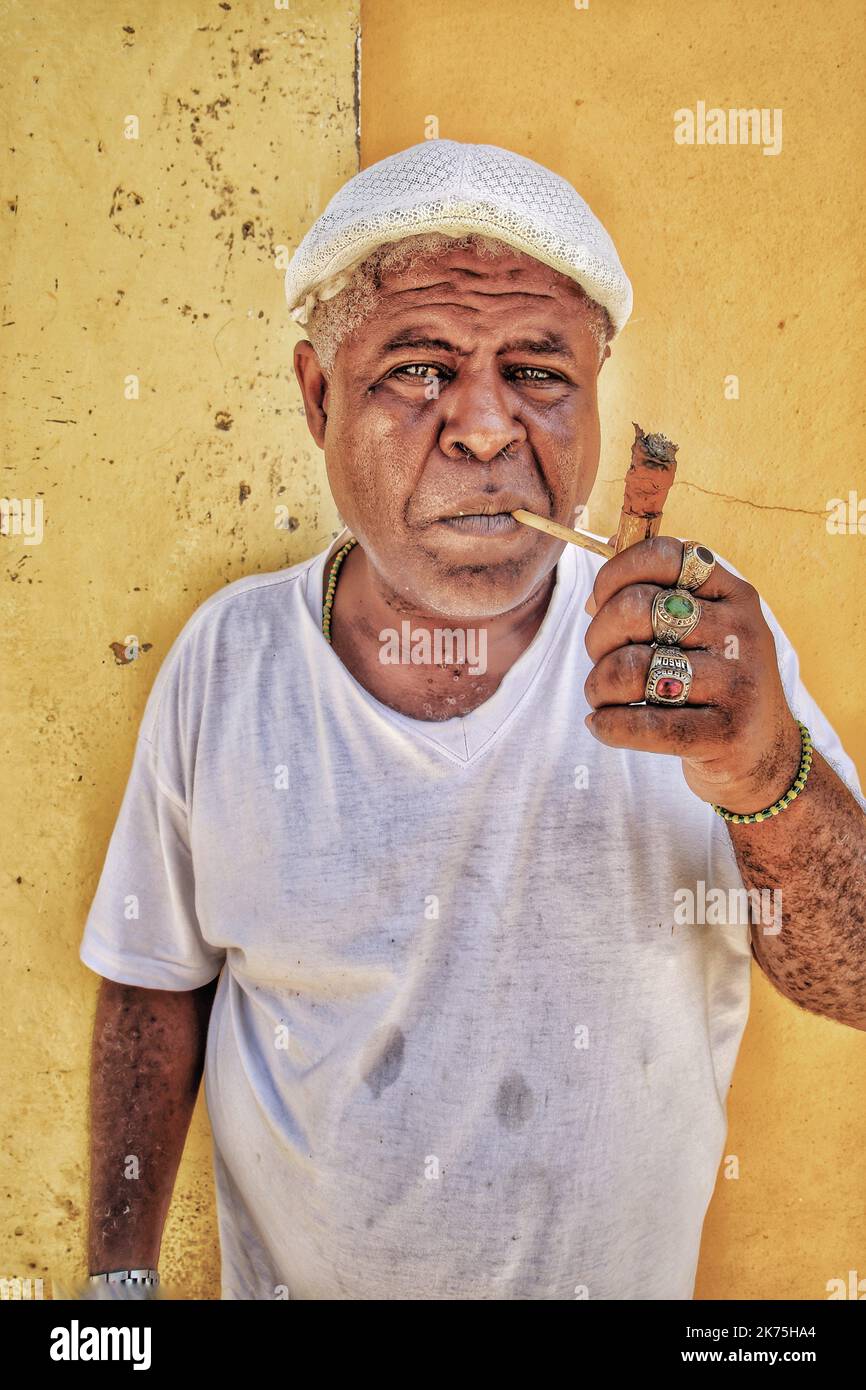 Life style and portraits in La Havana, Cuba End of the Castro Era Stock ...