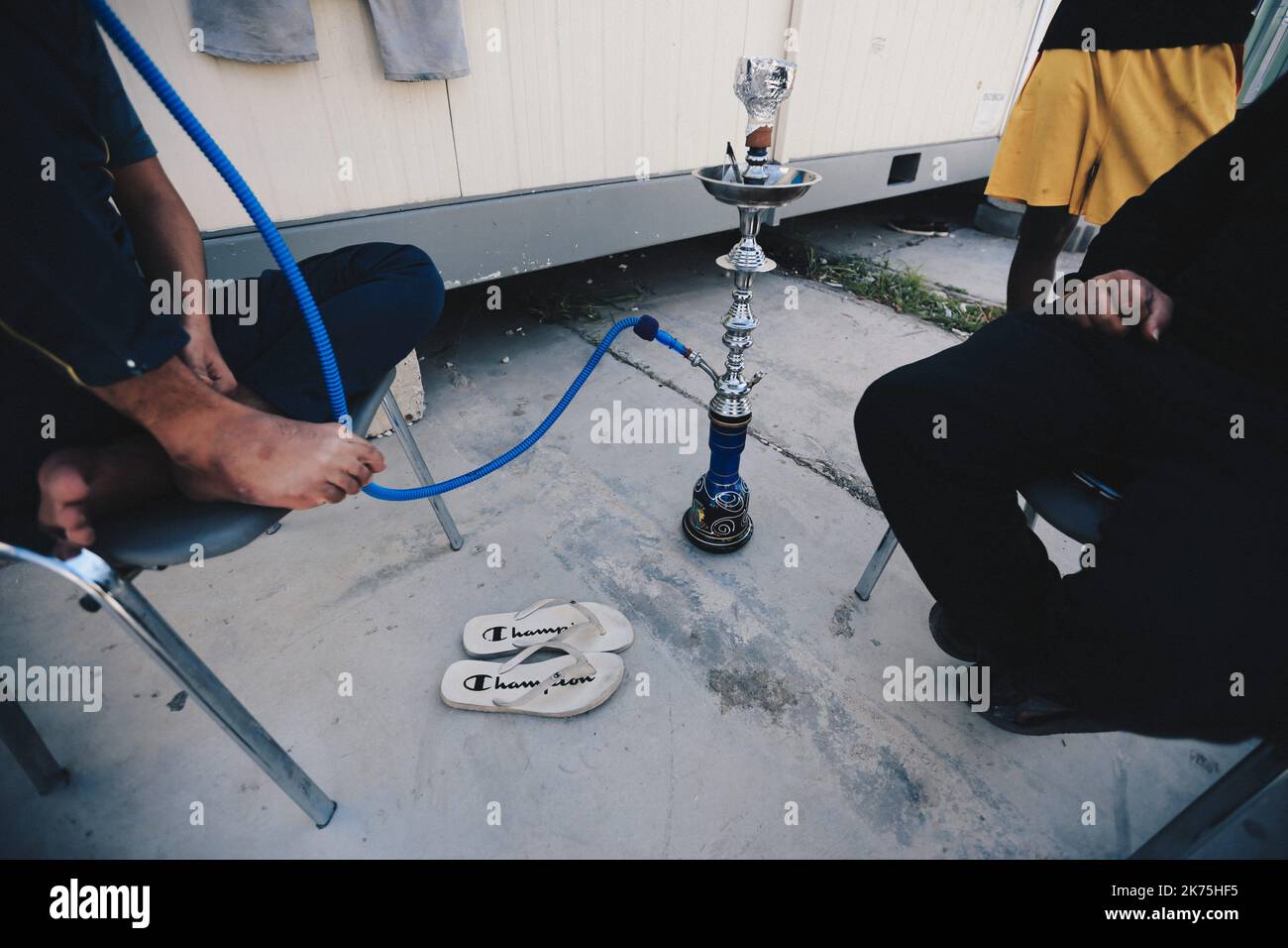 / 19/10/2016 - Greece / Athens / Athens - Smoking chicha to pass the ...