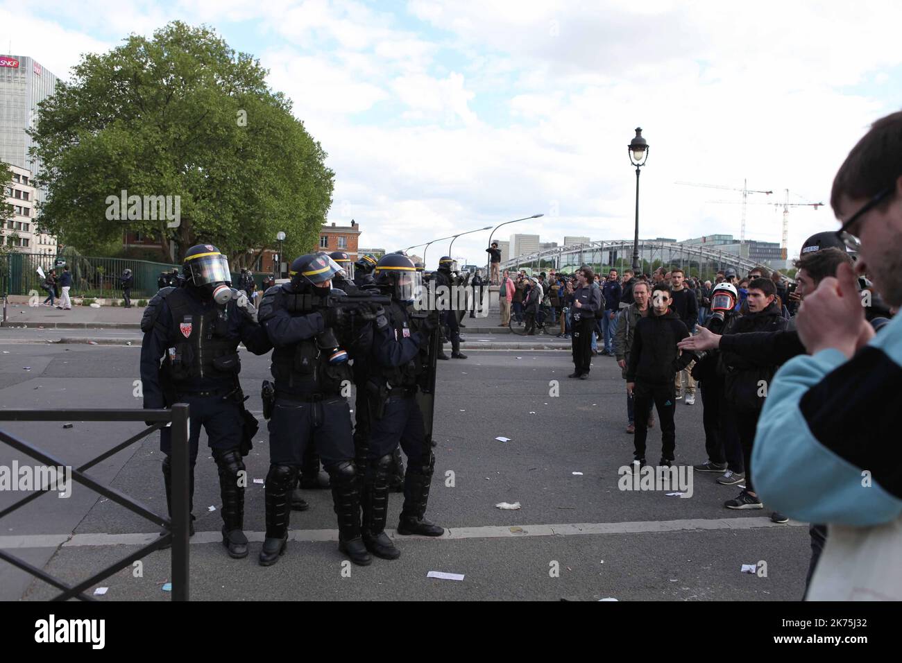 Demonstration of the first of May in Paris confrontation between the ...