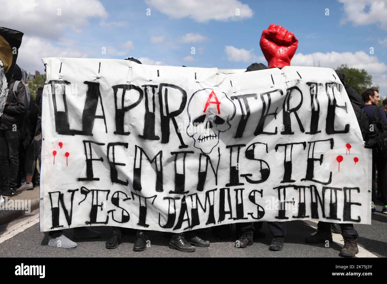 Demonstration of the first of May in Paris confrontation between the ...