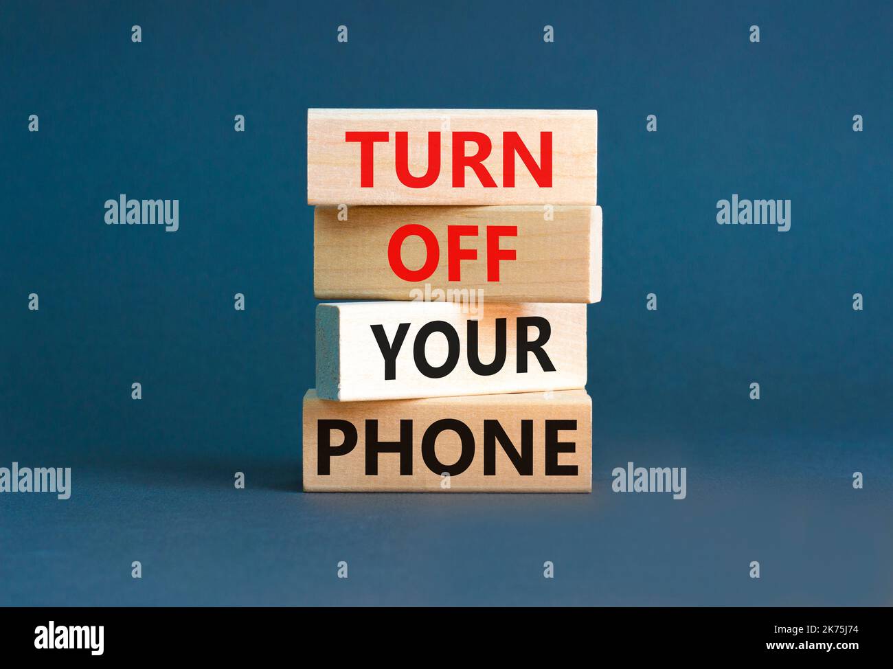 Turn off your phone symbol. Concept words Turn off your phone on wooden ...