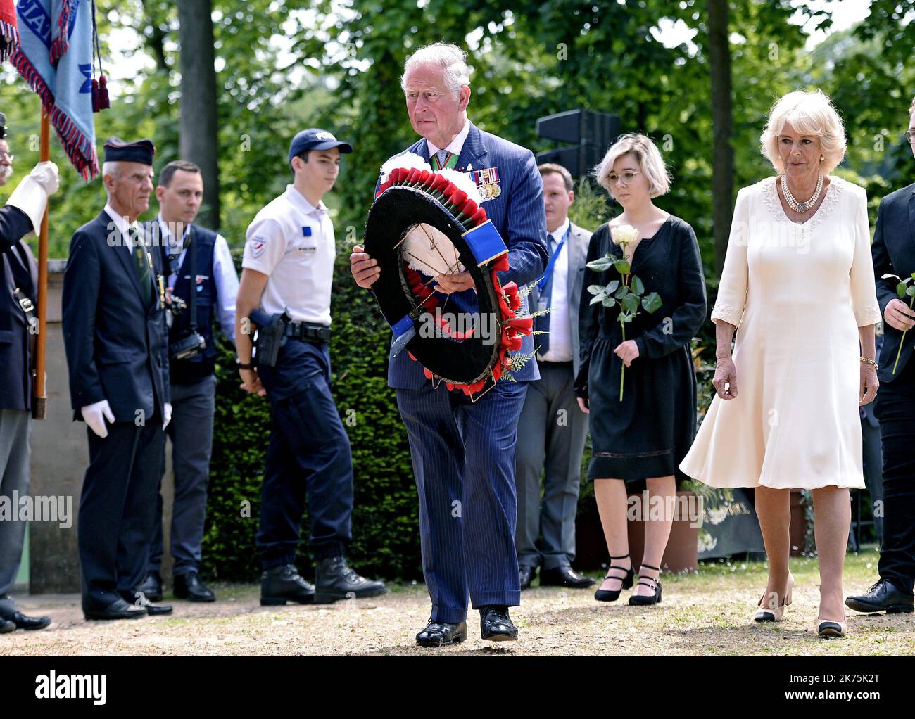 Prince Charles and Camilla, the Duchess of Cornwall, commemorated VE ...