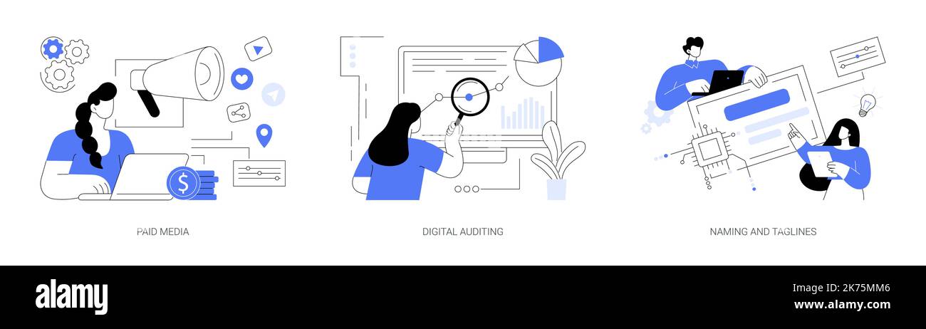 Corporate communication abstract concept vector illustrations Stock ...