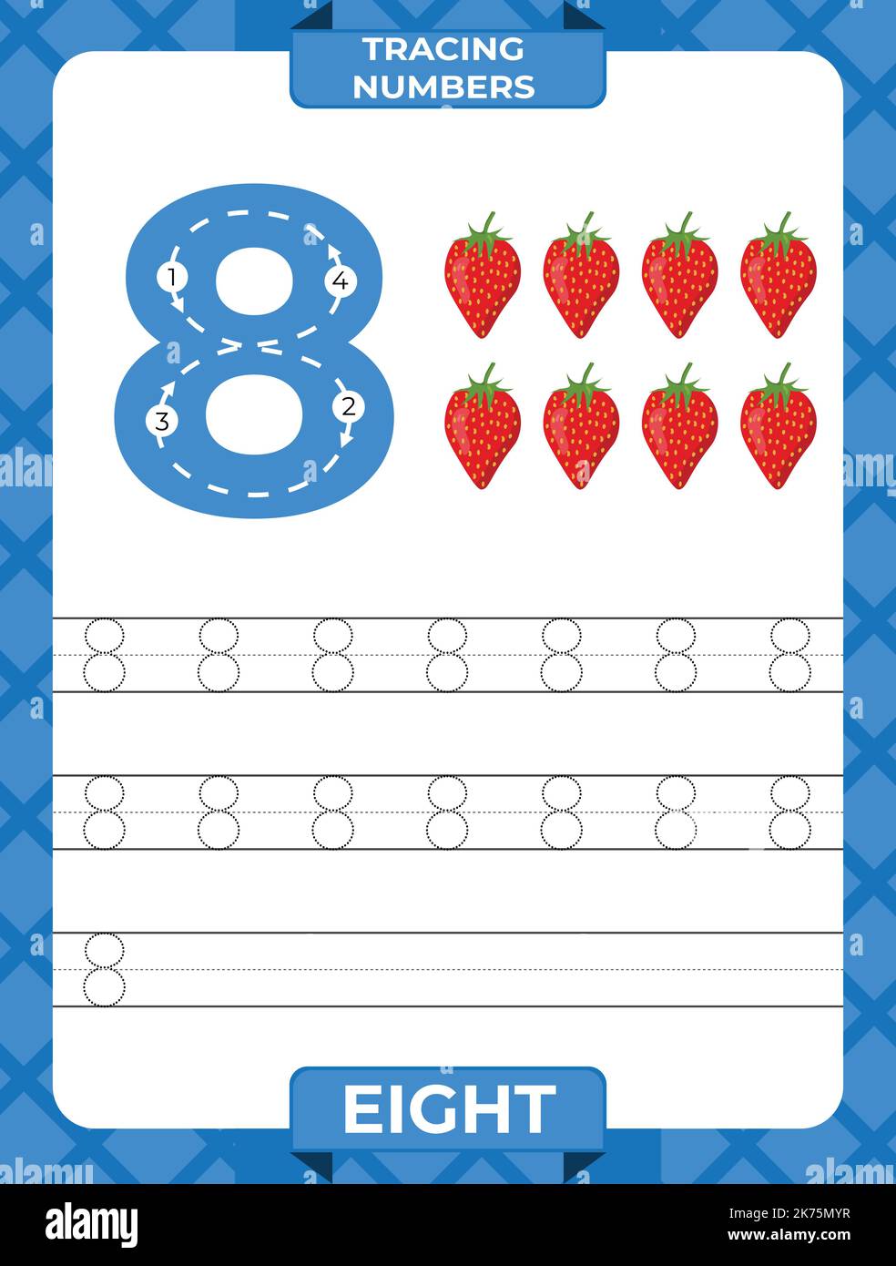 Number 8 Worksheet Kindergarten