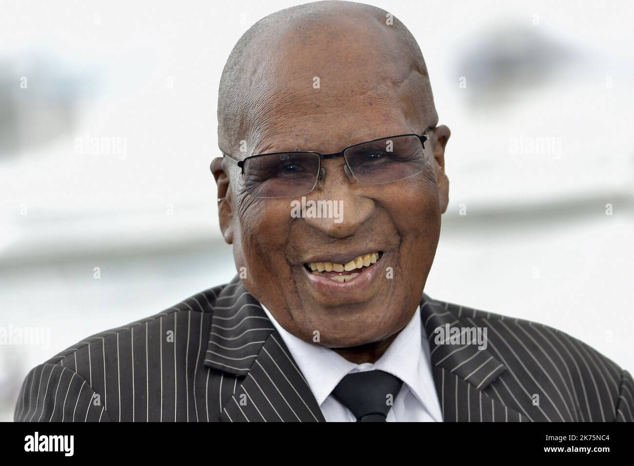 Andrew Mlangeni attends the photocall for the 'The State Against ...