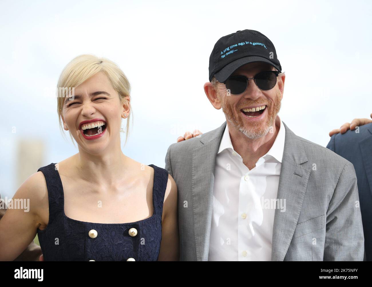 Emilia Clarke and Director Ron Howard attend the photocall for Solo: A ...