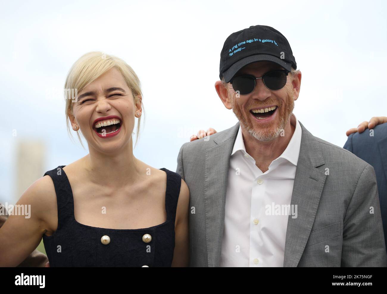 Emilia Clarke and Director Ron Howard attend the photocall for Solo: A ...