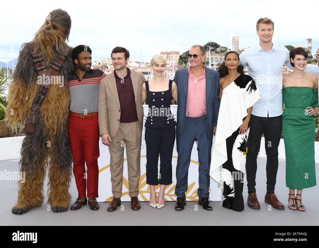 Chewbacca, Actors Donald Glover, Alden Ehrenreich, Emilia Clarke ...