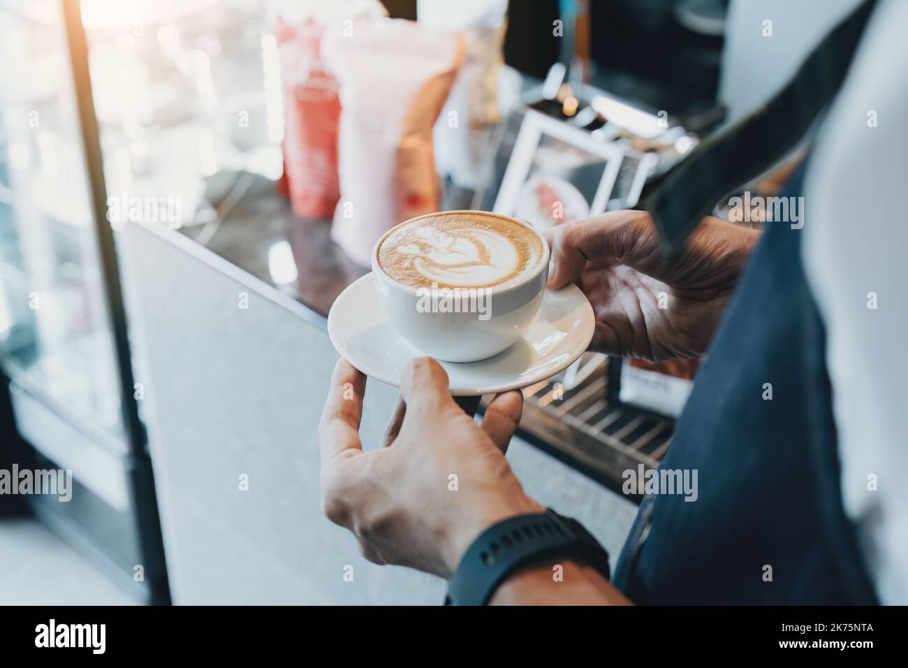 Espresso making work professional barista hi-res stock photography and ...