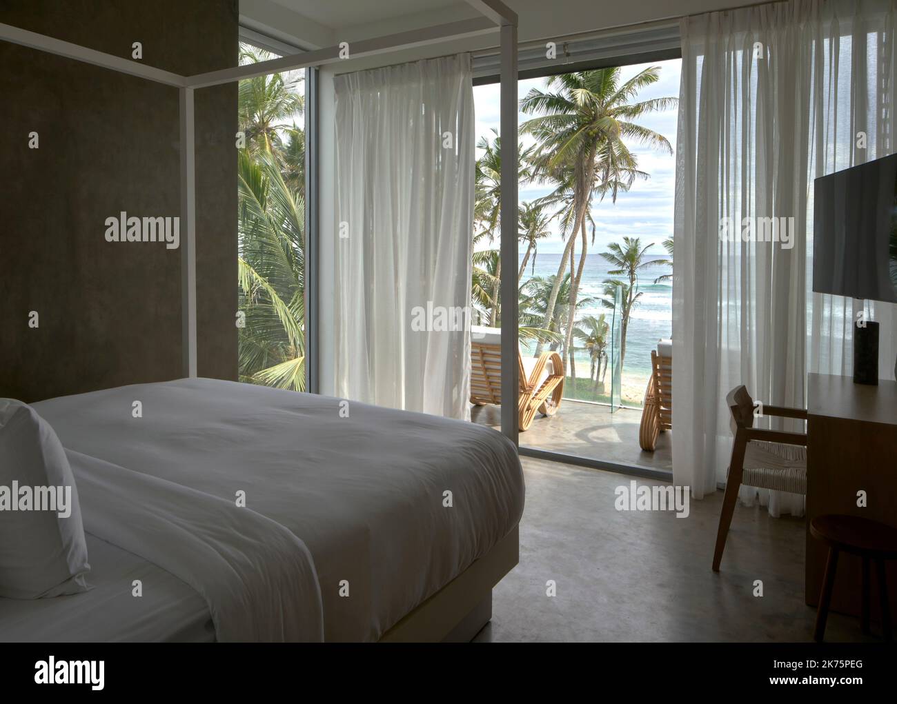 Suite looking out towards beach. Harding Boutique Hotel, Ahangama, Sri ...
