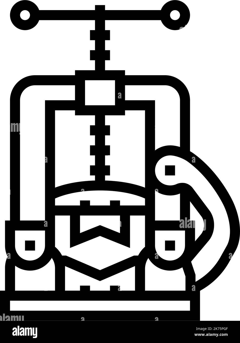 pipe vice line icon vector illustration Stock Vector Image & Art - Alamy