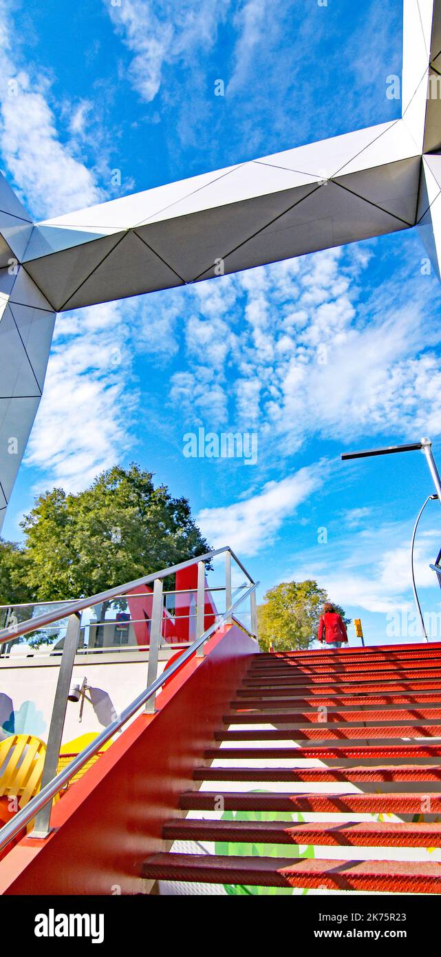 Ornamental structures in the surroundings of a shopping center in ...