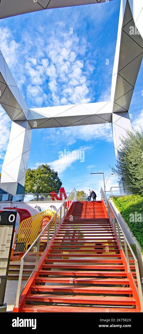 Ornamental structures in the surroundings of a shopping center in ...