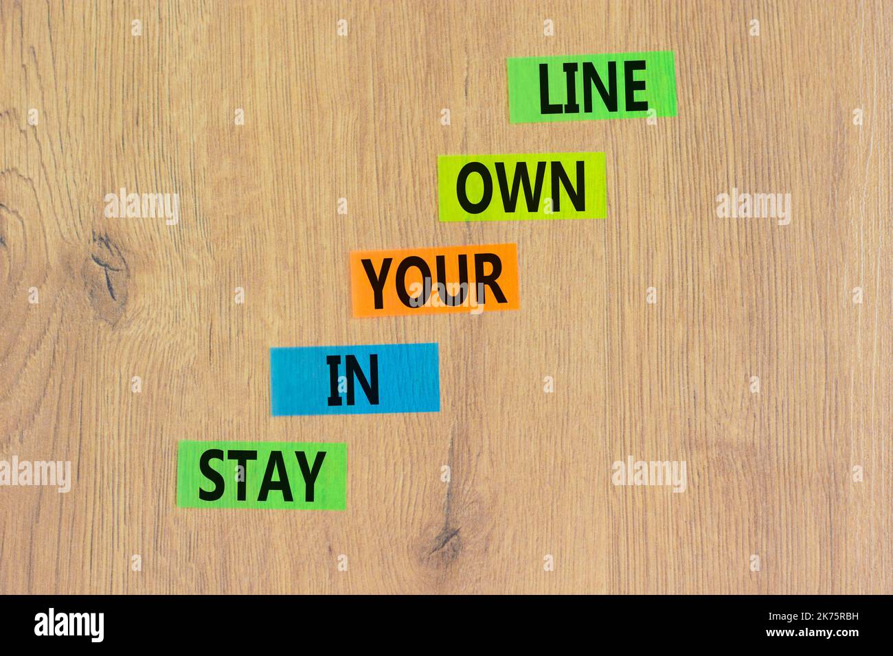 Stay in your own line symbol. Concept words Stay in your own line on ...