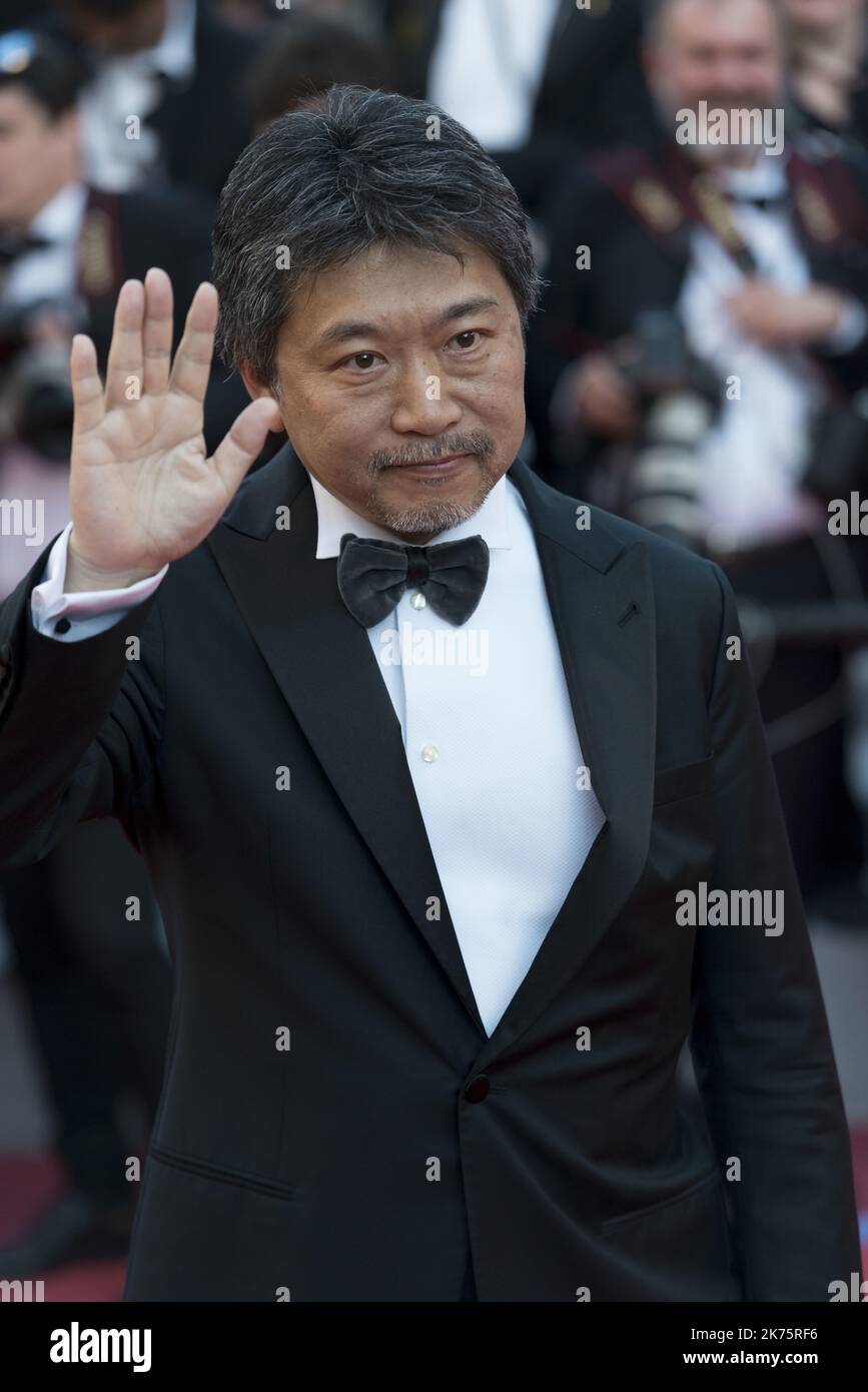 Director Hirokazu Koreeda poses as he arrives on May 19, 2018 for the ...