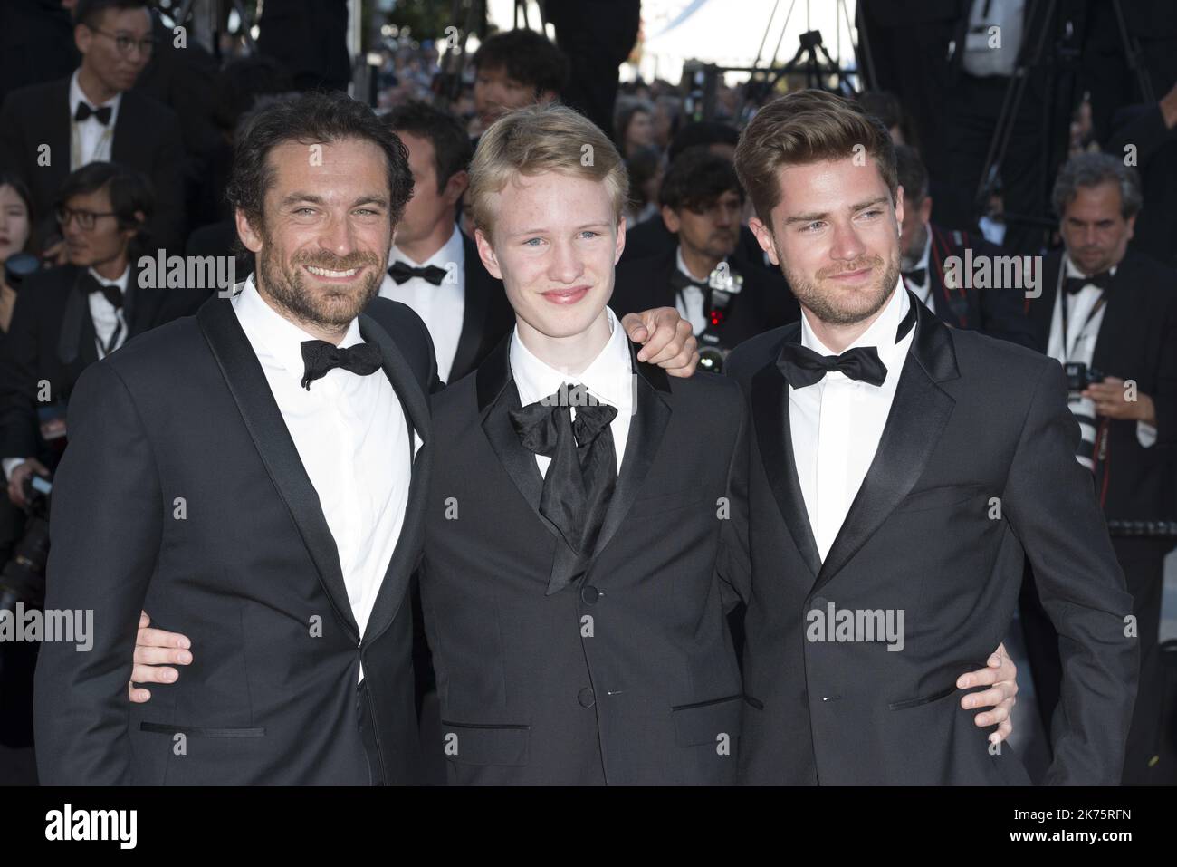 (From L) Belgian actor Arieh Worthalter, Belgian actor Victor Polster ...