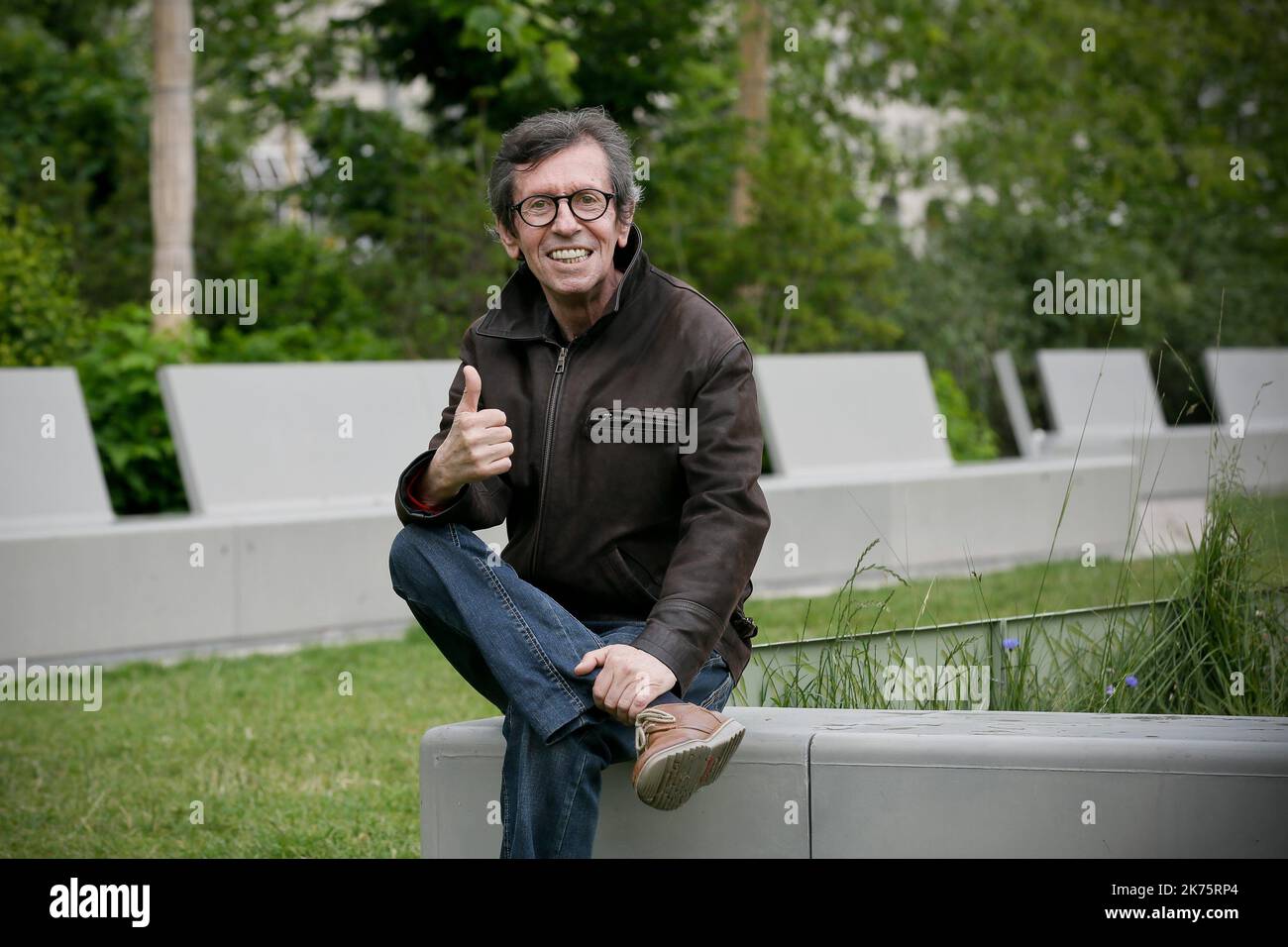 Pierre Pechin during a photocall in Paris, France on May 28, 2014 Stock ...