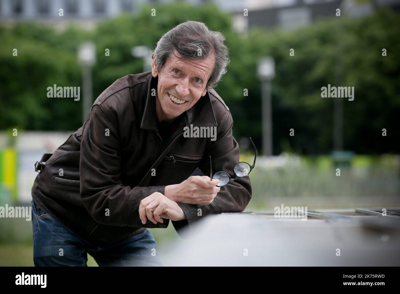 Pierre Pechin during a photocall in Paris, France on May 28, 2014 Stock ...