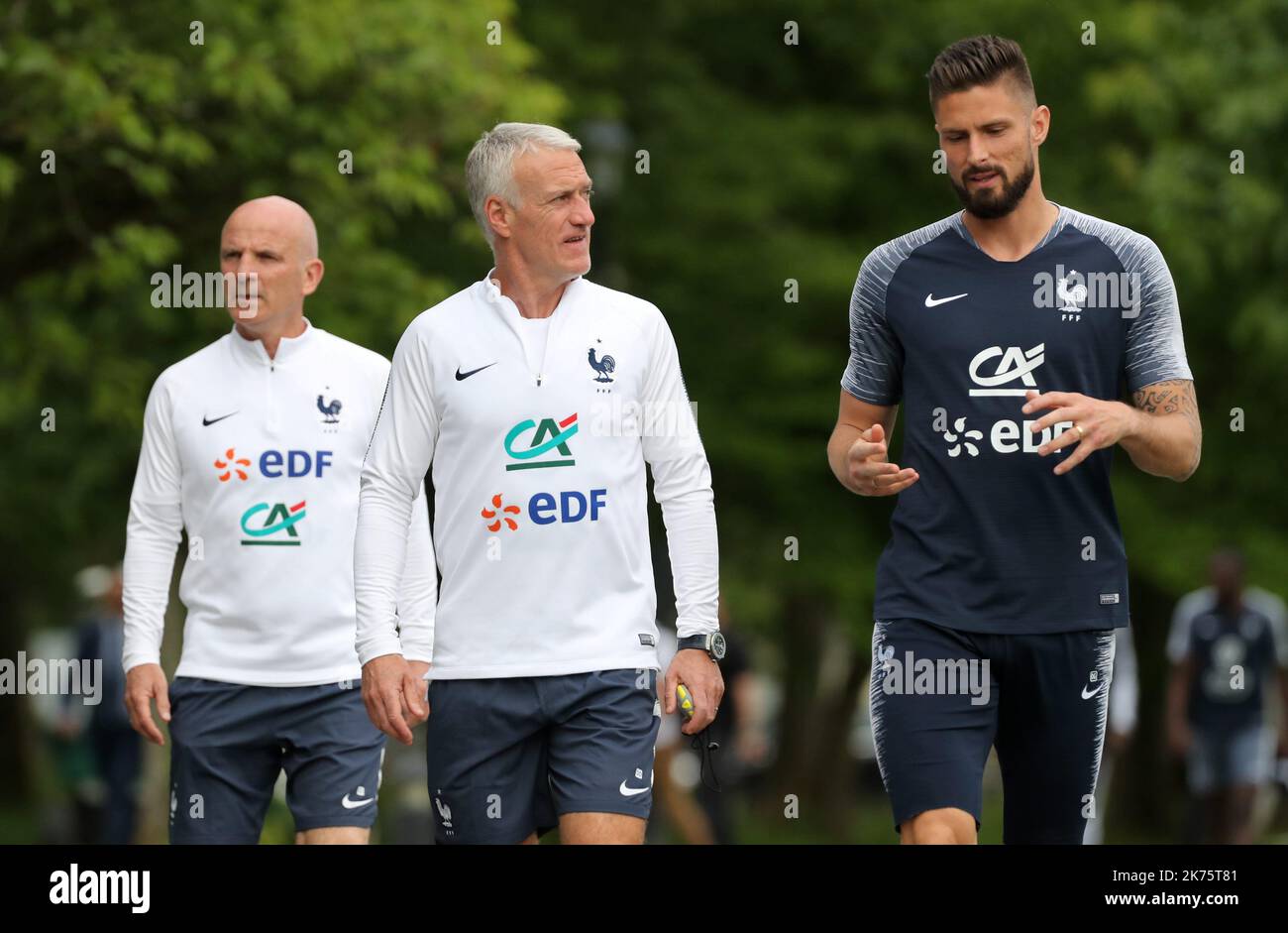 GUY STEPHAN , DIDIER DESCHAMPS , OLIVIER GIROUD - 2018/05/25. French ...