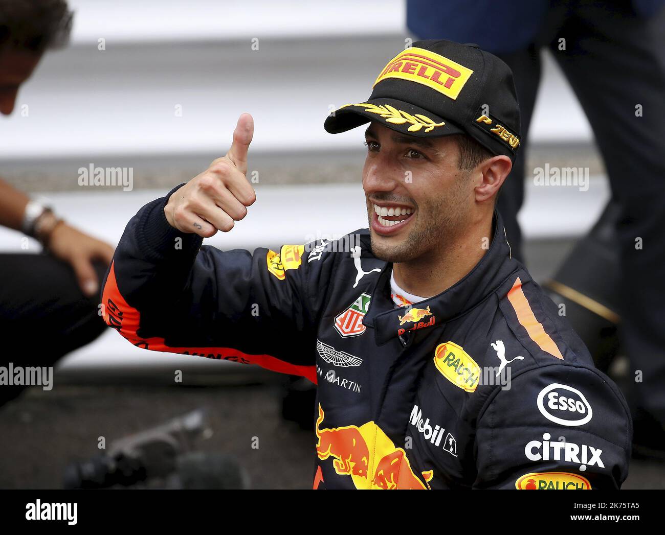 Daniel Ricciardo celebrates victory Stock Photo - Alamy