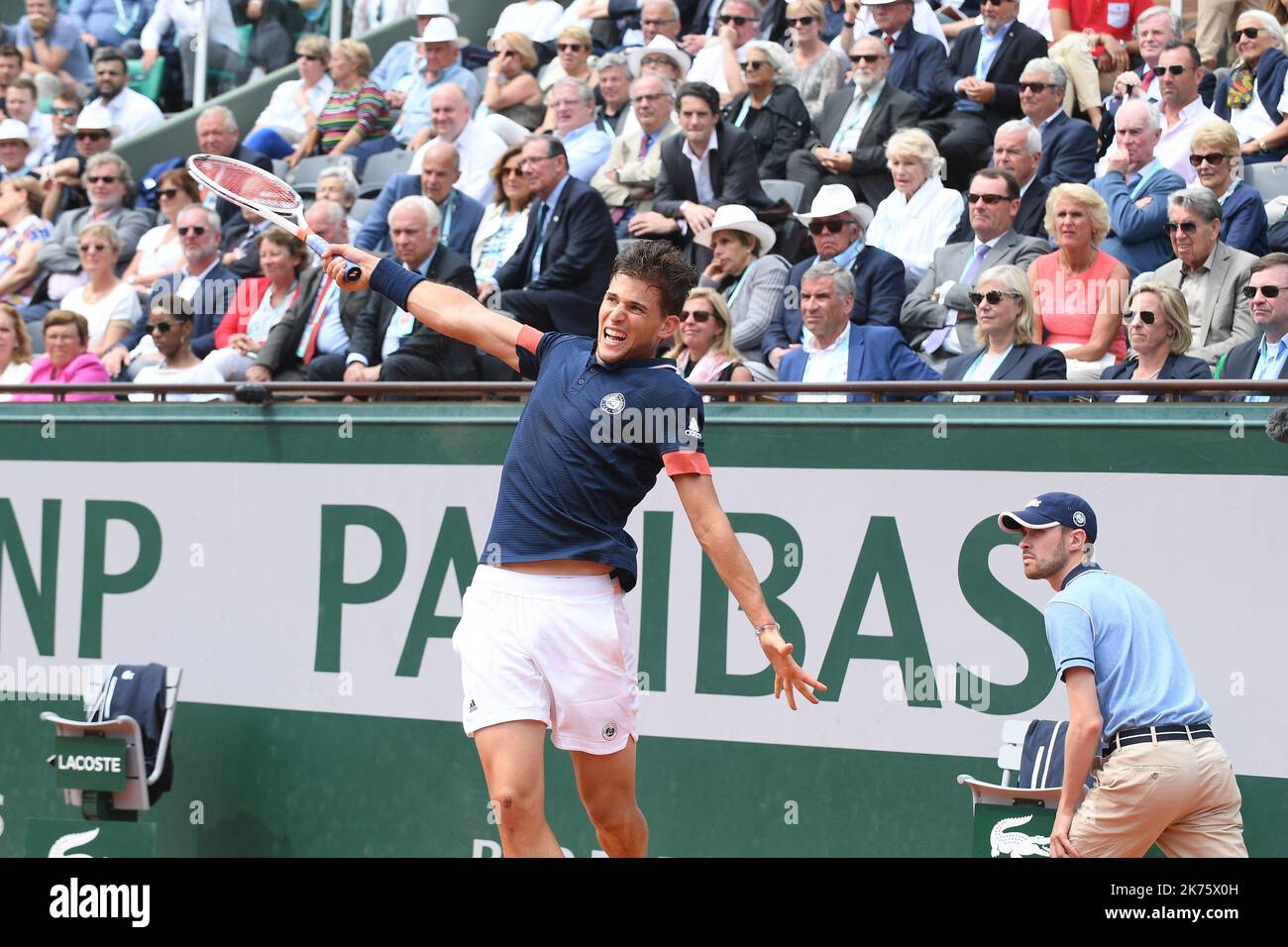 DOMINIC THIEM (AUT) winner during the Quart Final match at Roland ...