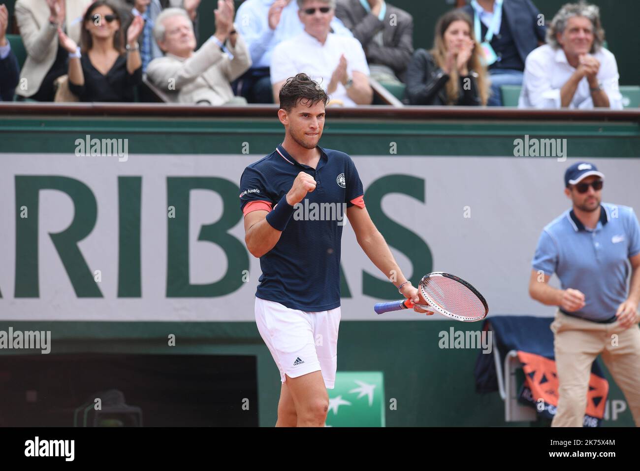 DOMINIC THIEM (AUT) winner during the Quart Final match at Roland ...
